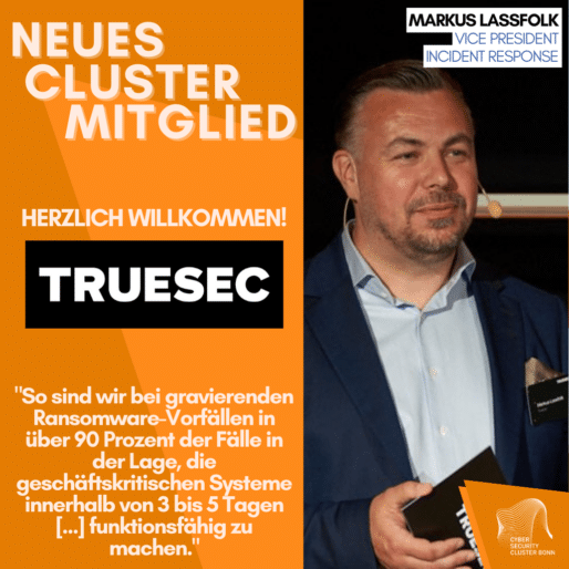 Neues Cluster Mitglied: Truesec Group - Cyber Security Cluster Bonn e.V.